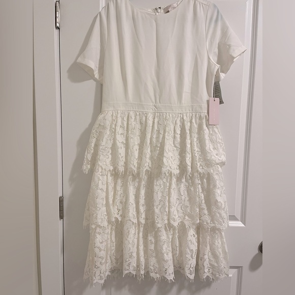 Rachel Parcell | Dresses | Rachel Parcell Womens White Ruffle Lace ...